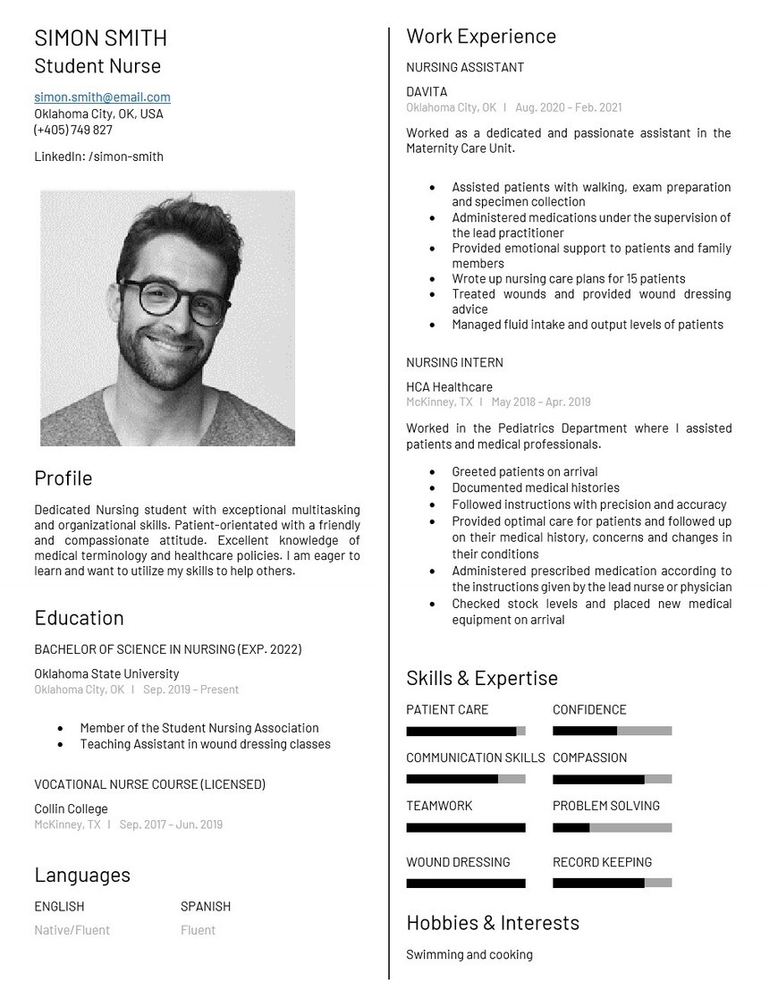 The Best Nurse CV R sum Examples And Templates