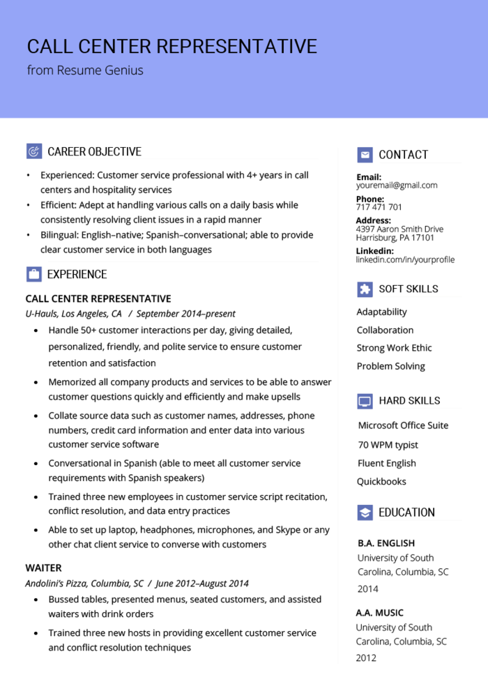 10 Inspiring Customer Service Résumé Examples and Templates